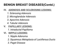 BENIGN BREAST DISEASES (PATHOLOGY).pptx