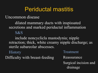 Benign breast disorders | PPTX