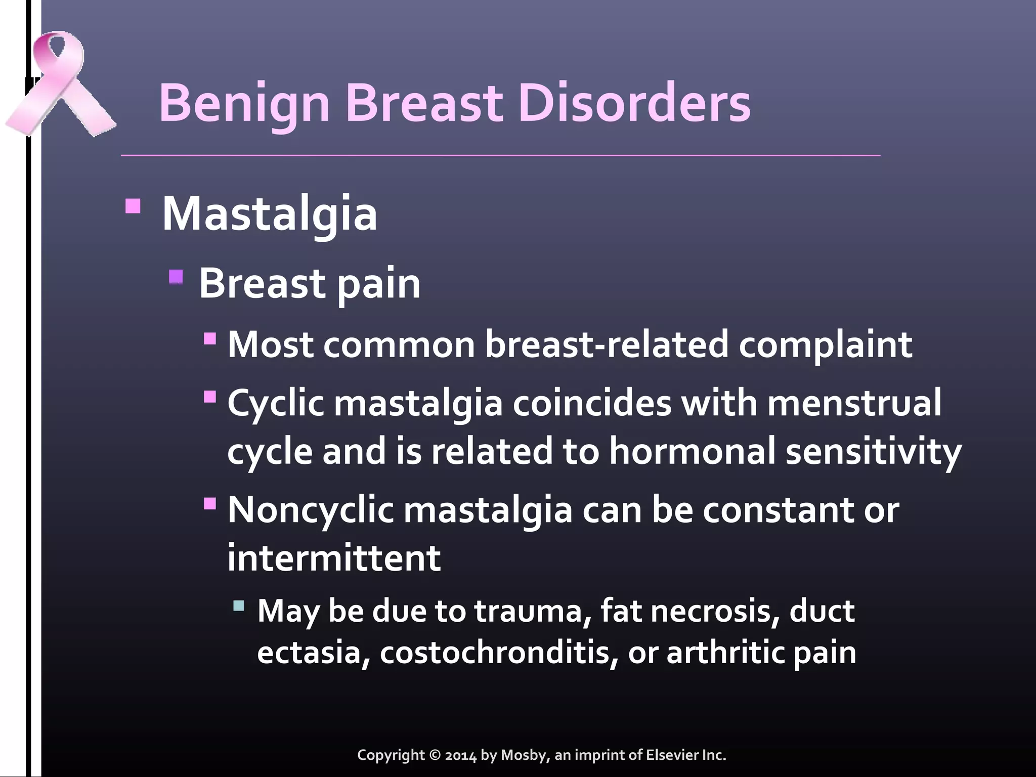 Benign breasts disorders | PPT