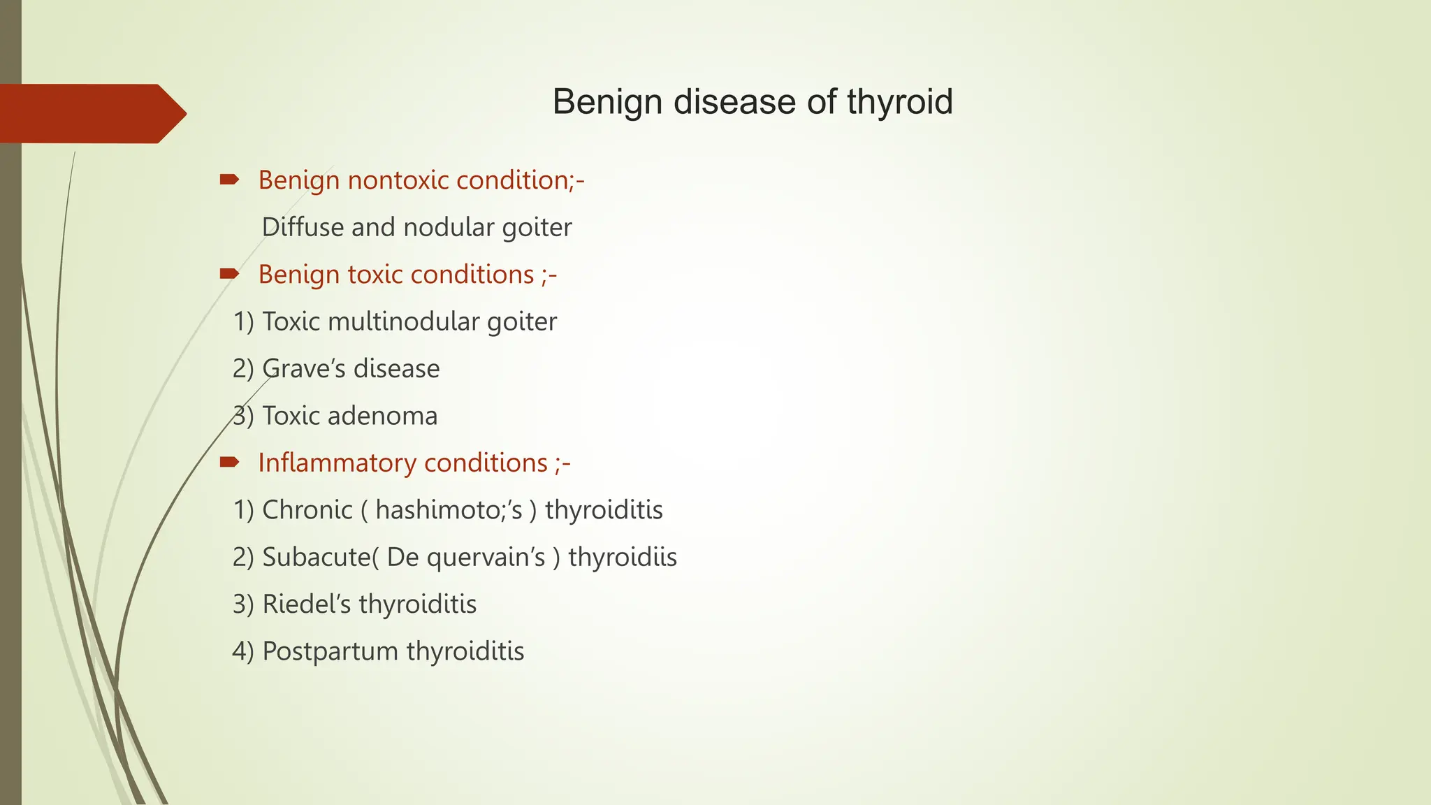 BENIGN DISEASE OF THYROID presentation p | PPTX
