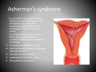 Benign diseases of the uterus and cervix | PPTX