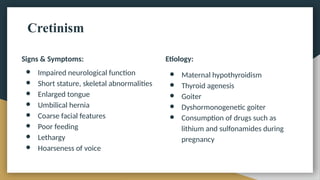 BENIGN DISEASES OF THYROID AND THEIR MANAGEMENT | PPTX