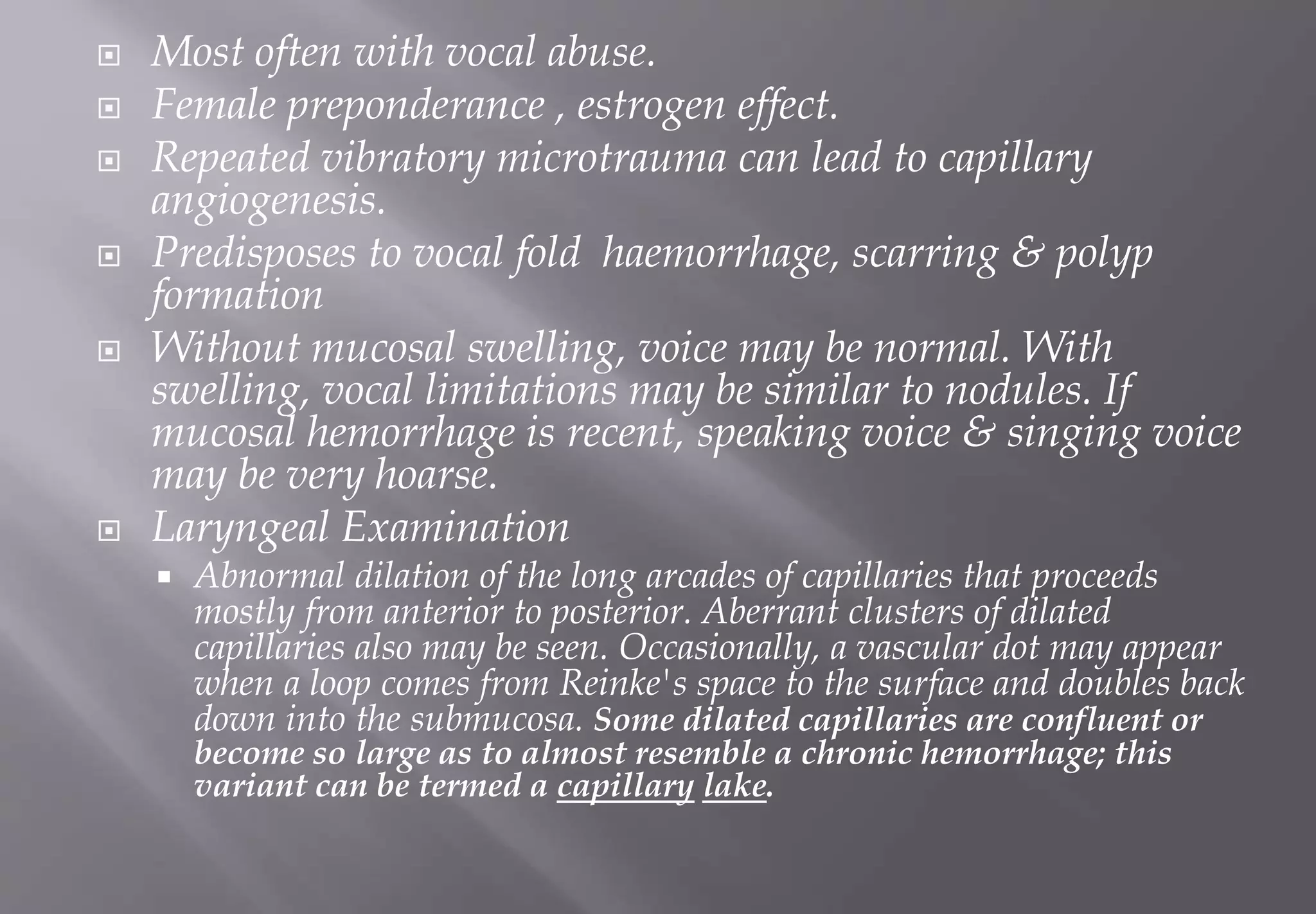 Benign disorders of larynx | PPTX