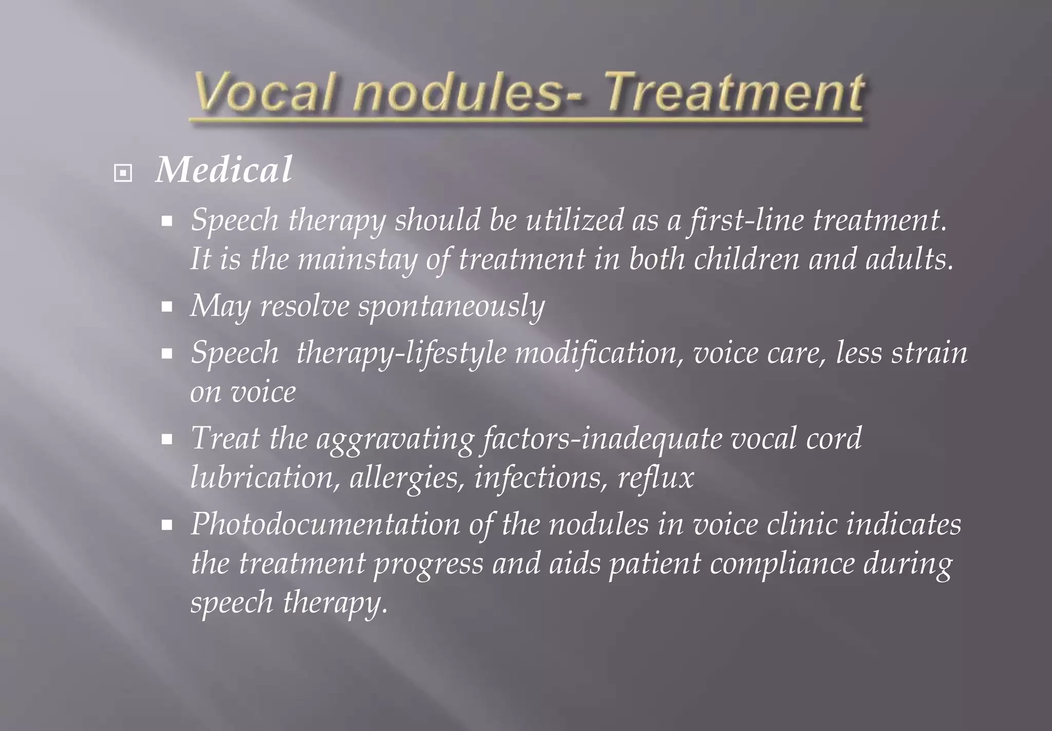 Benign disorders of larynx | PPTX