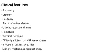 Benign enlargement of prostate | PPTX