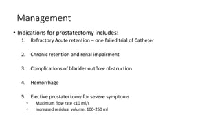 Benign enlargement of prostate | PPTX