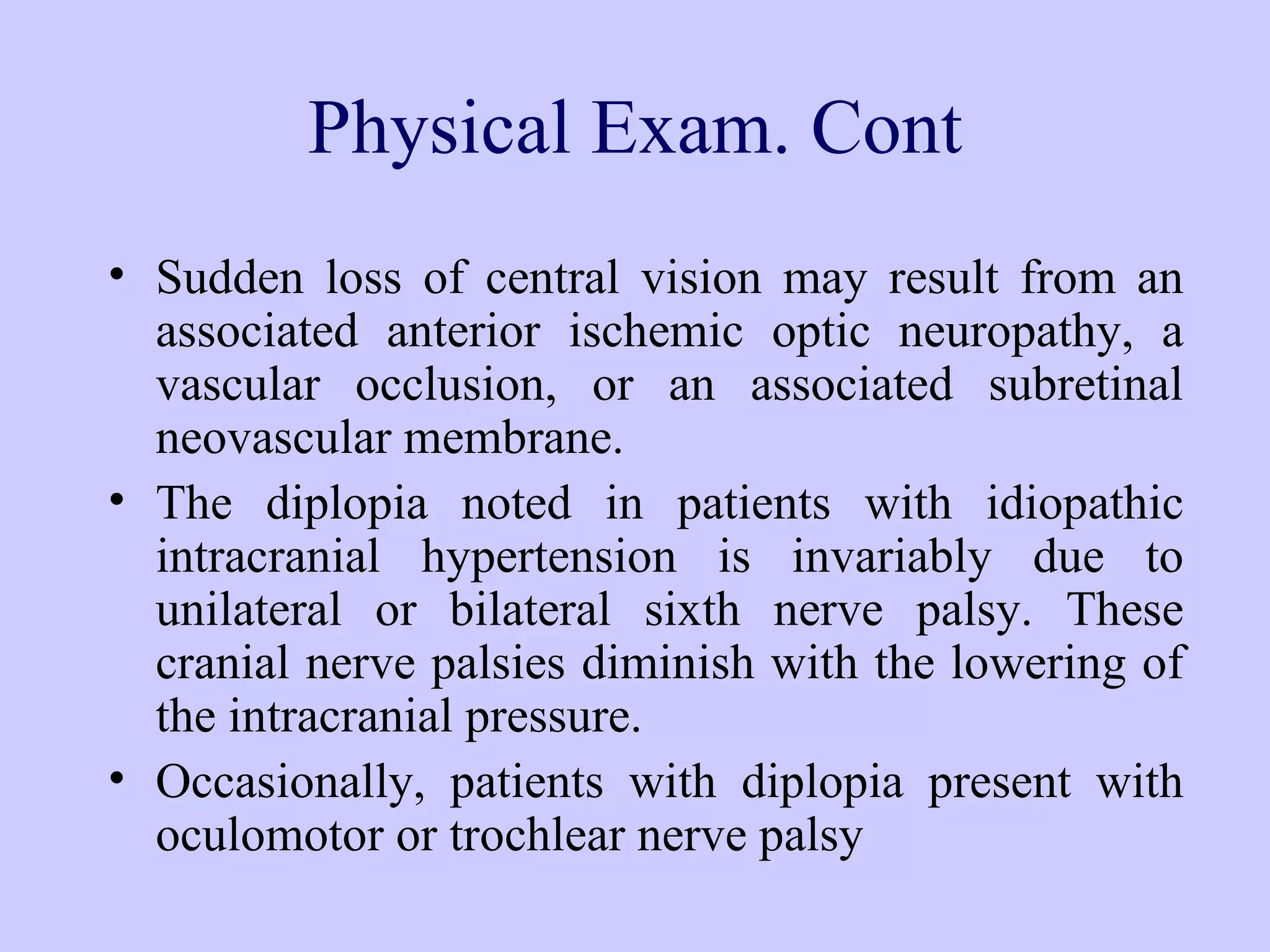 Benign intracranial hypertension by Dr.Syed Alam Zeb | PPT