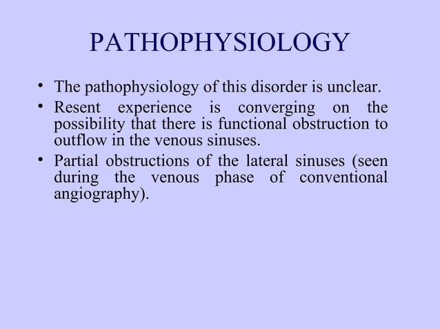 Benign intracranial hypertension by Dr.Syed Alam Zeb | PPT | Ear, Nose ...