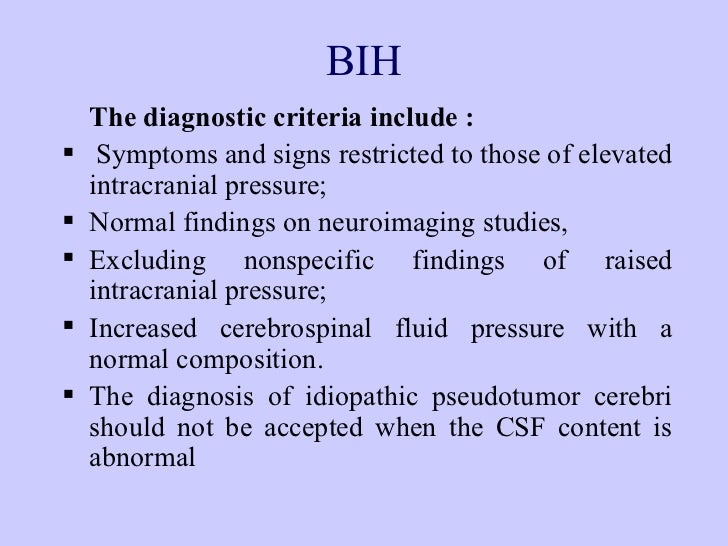 Benign intracranial hypertension by Dr.Syed Alam Zeb