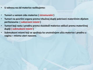 Benigni tumori materice | PPTX