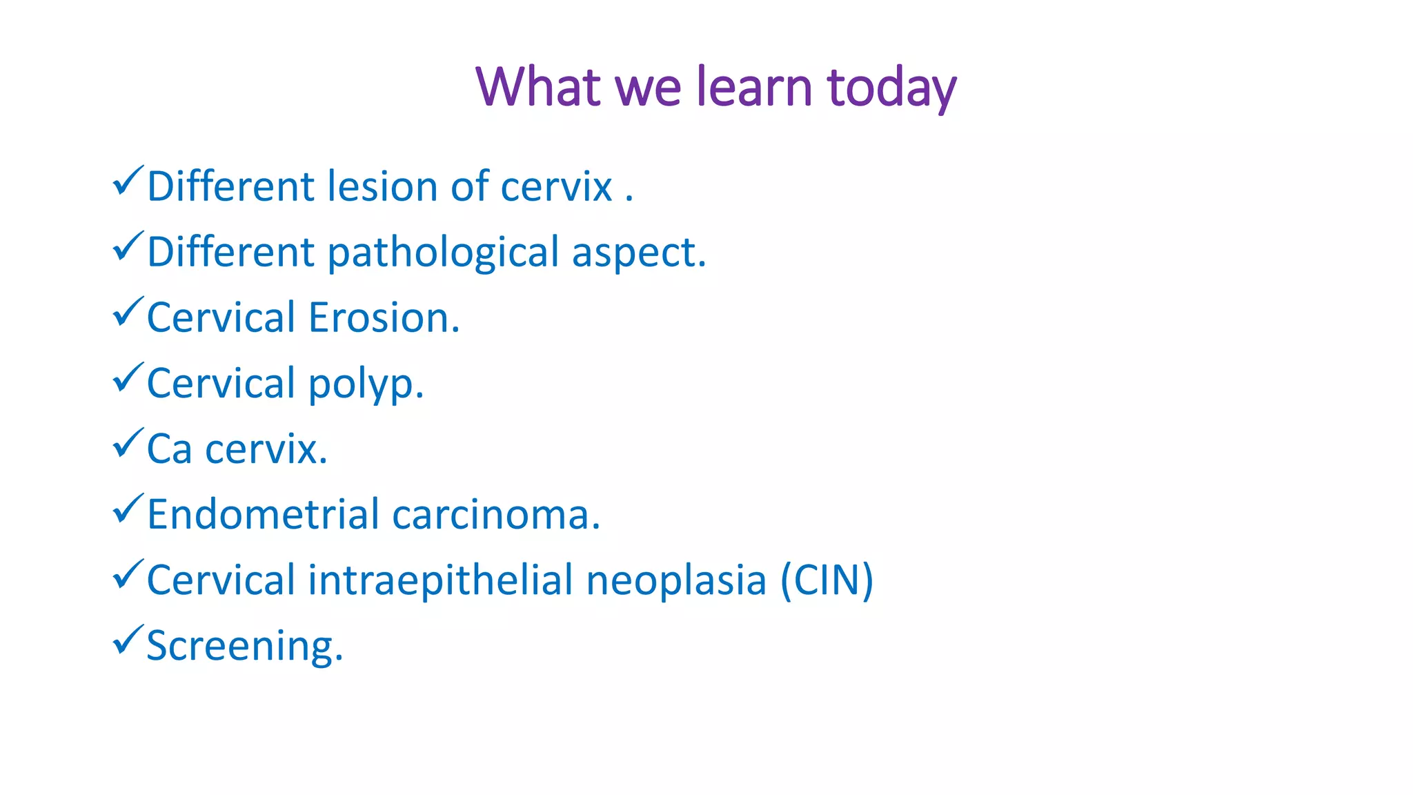 Homoeopathic point of view Benign lesion of the Cervix & Malignancy of ...