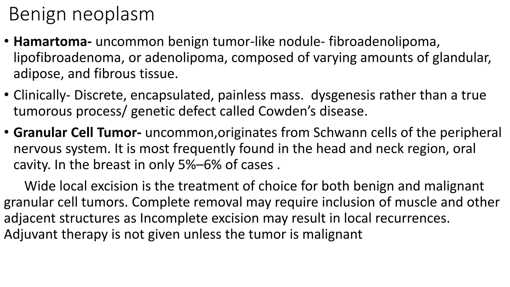 Power point presentation of benign lesions of breast | PPTX