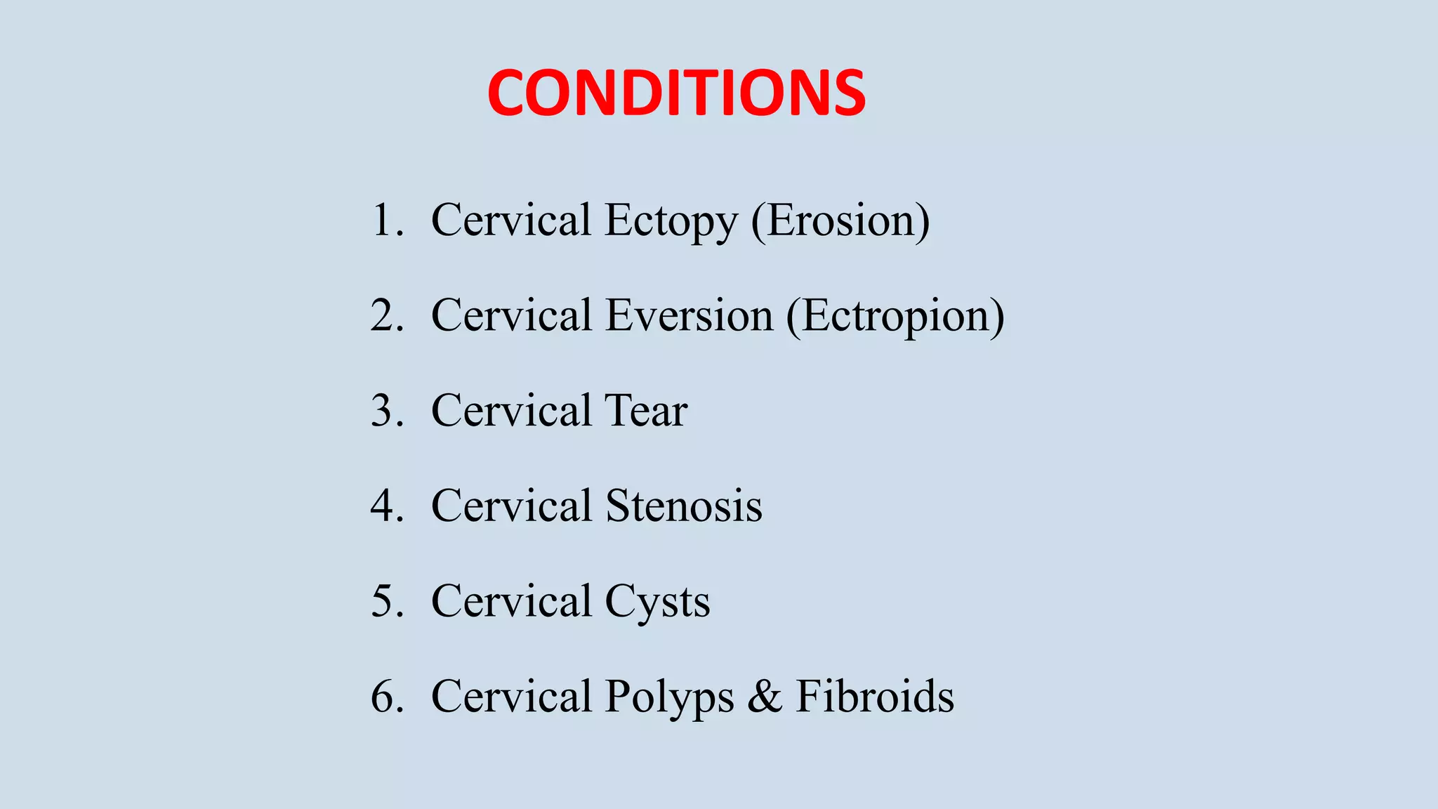 Benign lesions of cervix | PPTX
