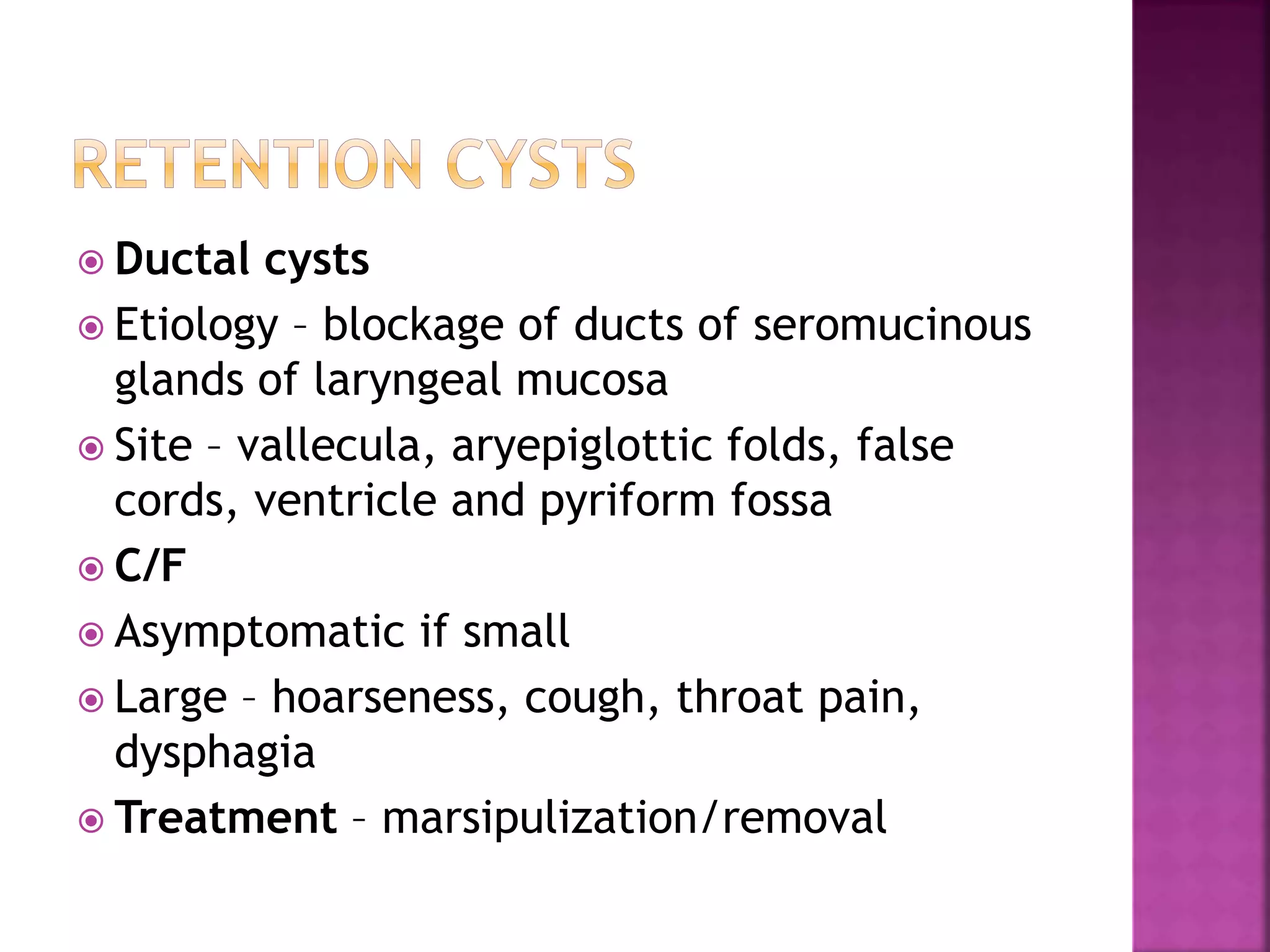 Benign lesions of larynx | PPTX