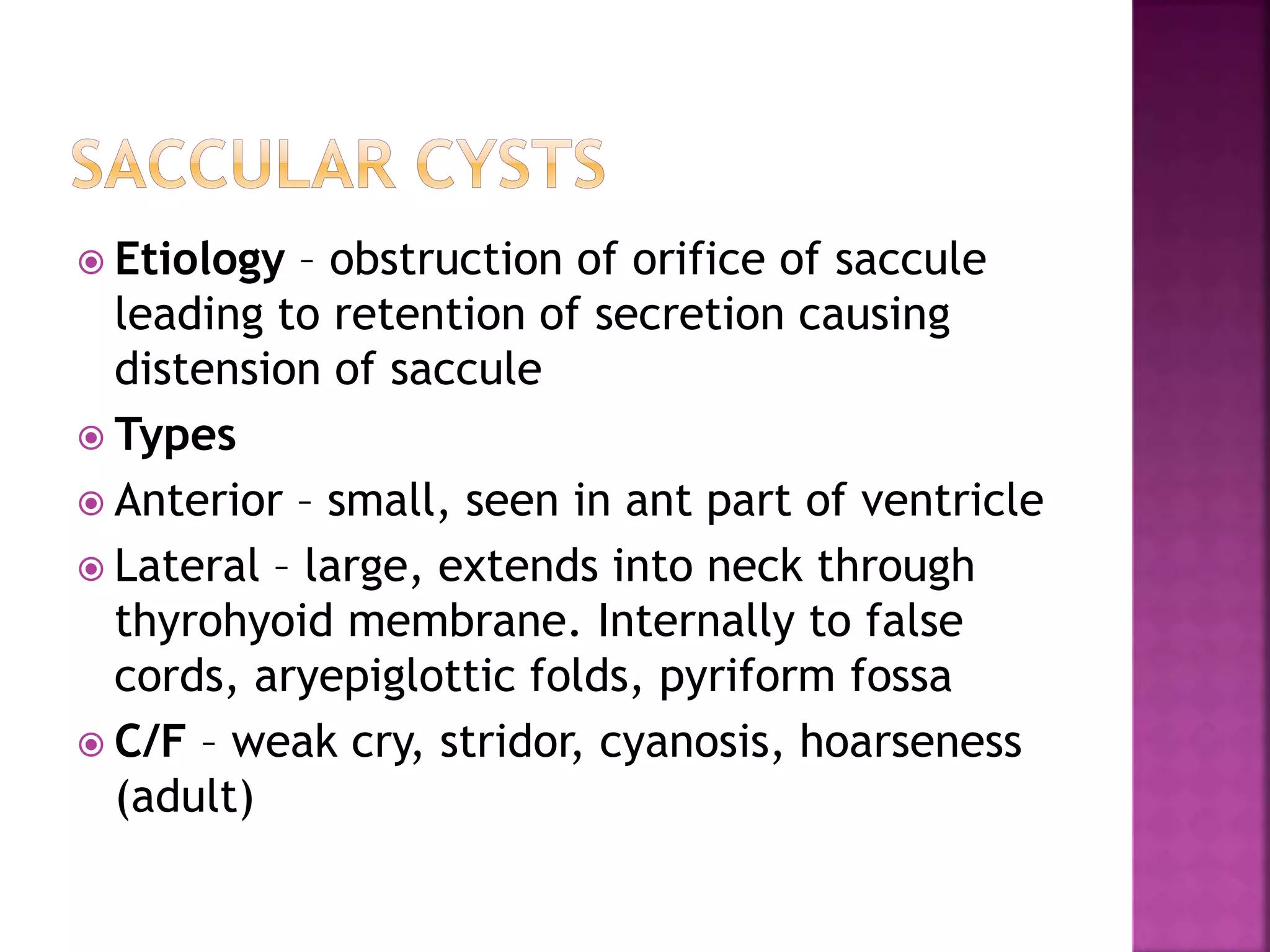 Benign lesions of larynx | PPTX