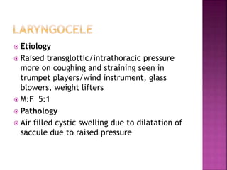 Benign lesions of larynx | PPTX