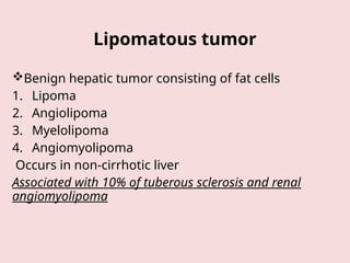Imaging of benign focal lesions of the Liver | PPTX