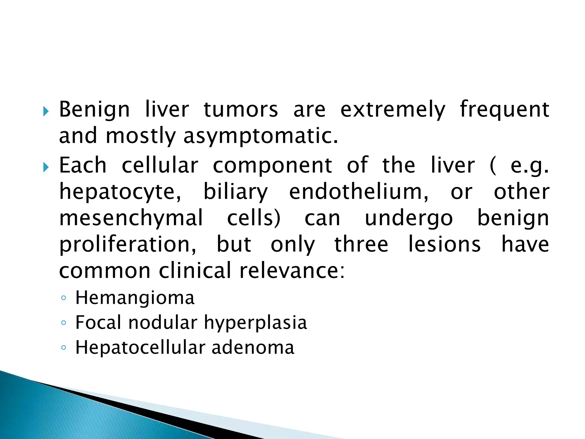 Benign liver lesions | PPTX