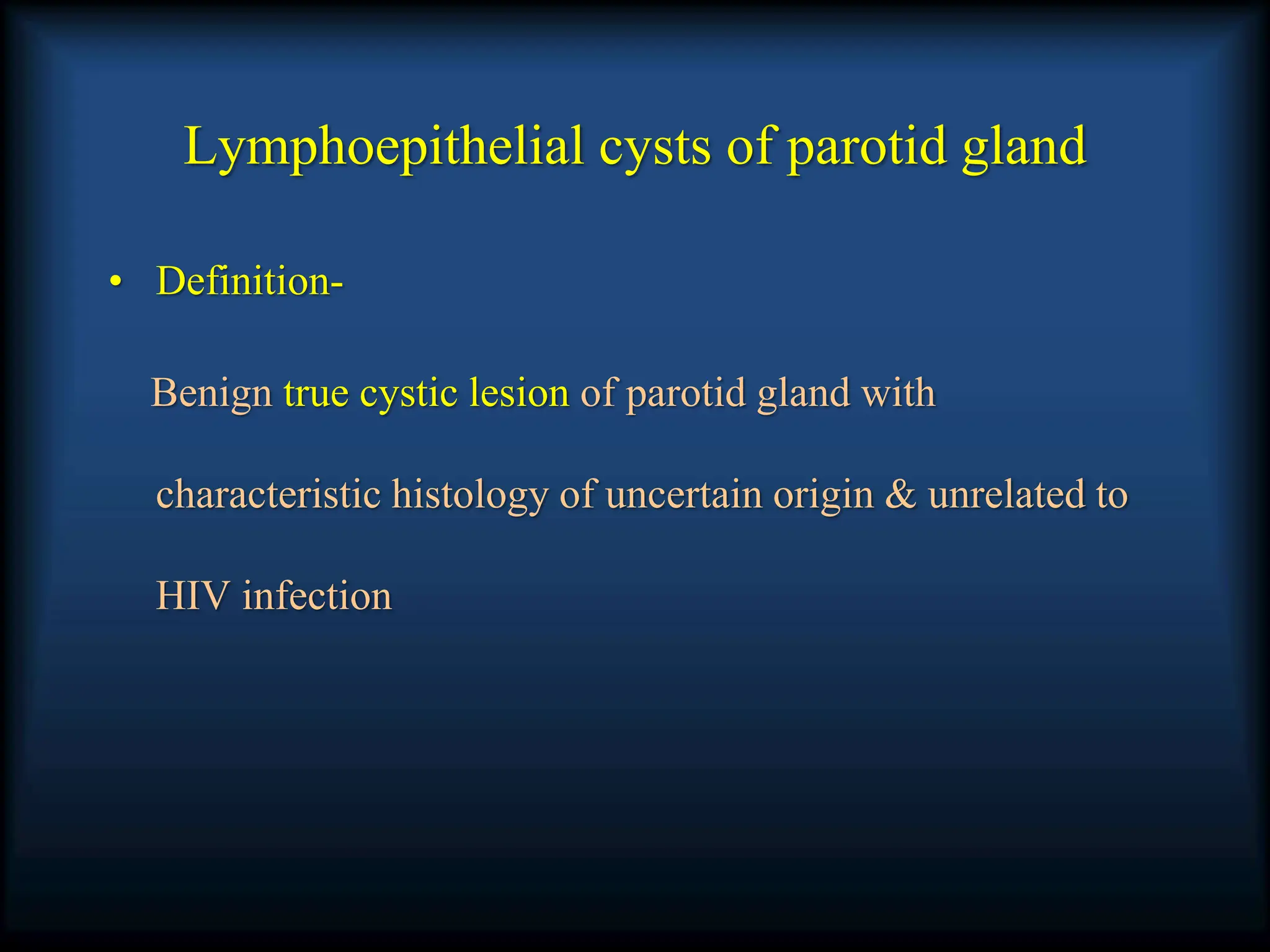 Benign lymphoepithelial-03.ppt lesions.. | PPT