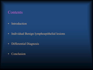 Benign lymphoepithelial-03.ppt lesions.. | PPT