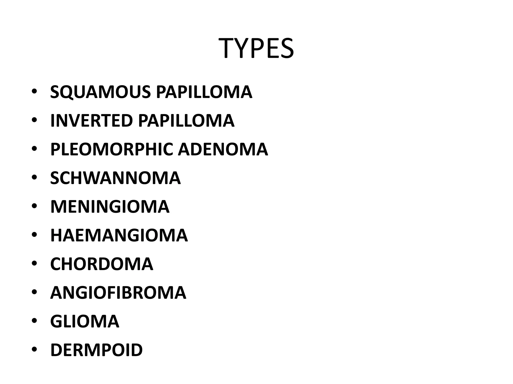 Benign neoplasm of nasal cavity | PPTX