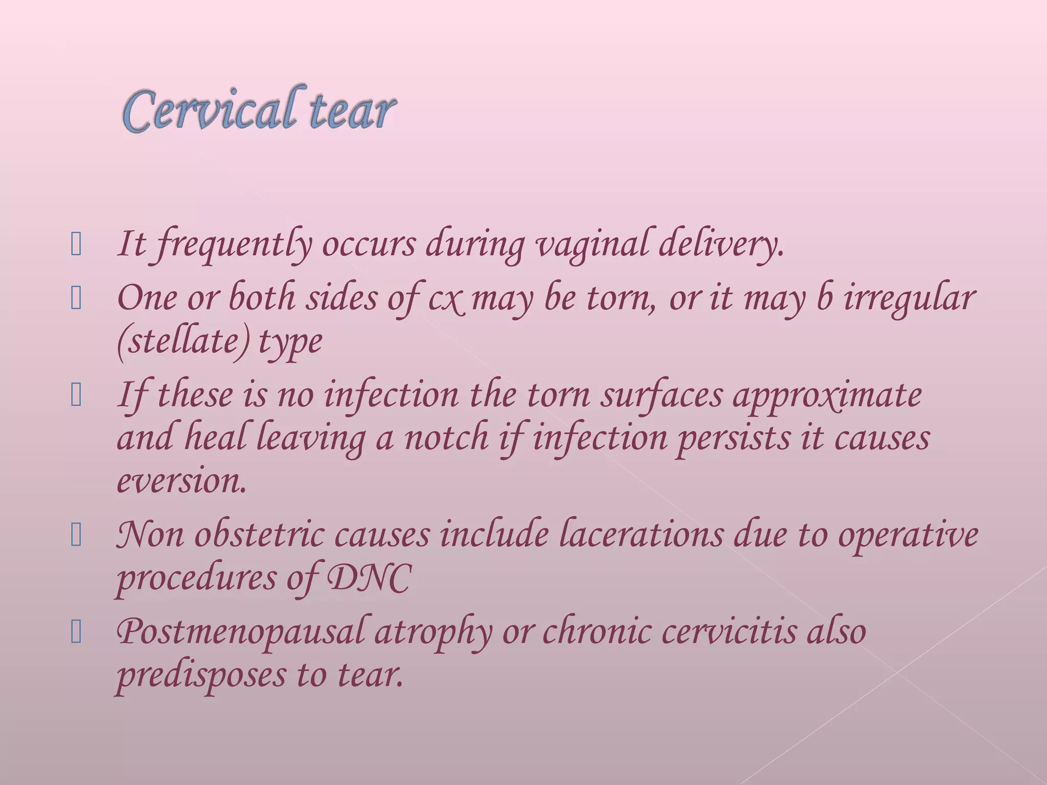 Benign n pre malignant diseases of cx | PPT | Reproductive Health ...