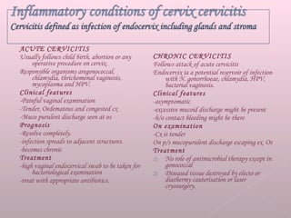Benign n pre malignant diseases of cx | PPT | Reproductive Health ...