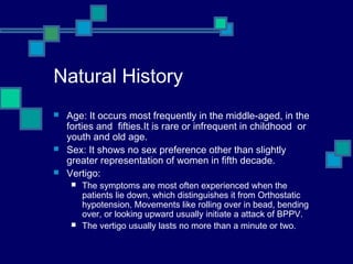 Benign positional vertigo | PPT