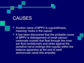 Benign positional vertigo | PPT
