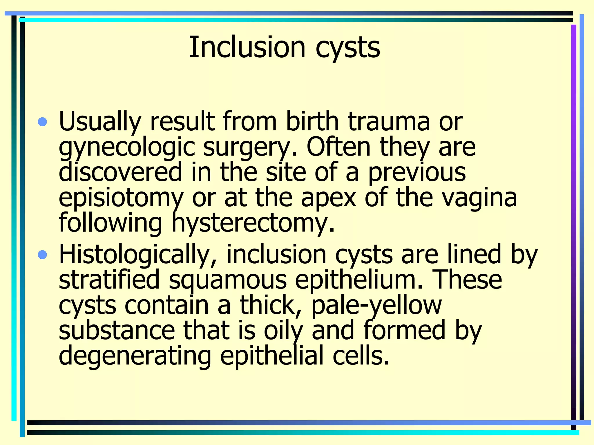 Benign & precancerous tumors of female genital organs | PPTX