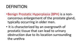 Benign prostate hyperplasia. increase in size of the prostate | PDF