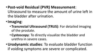 Benign prostate hyperplasia. increase in size of the prostate | PPT