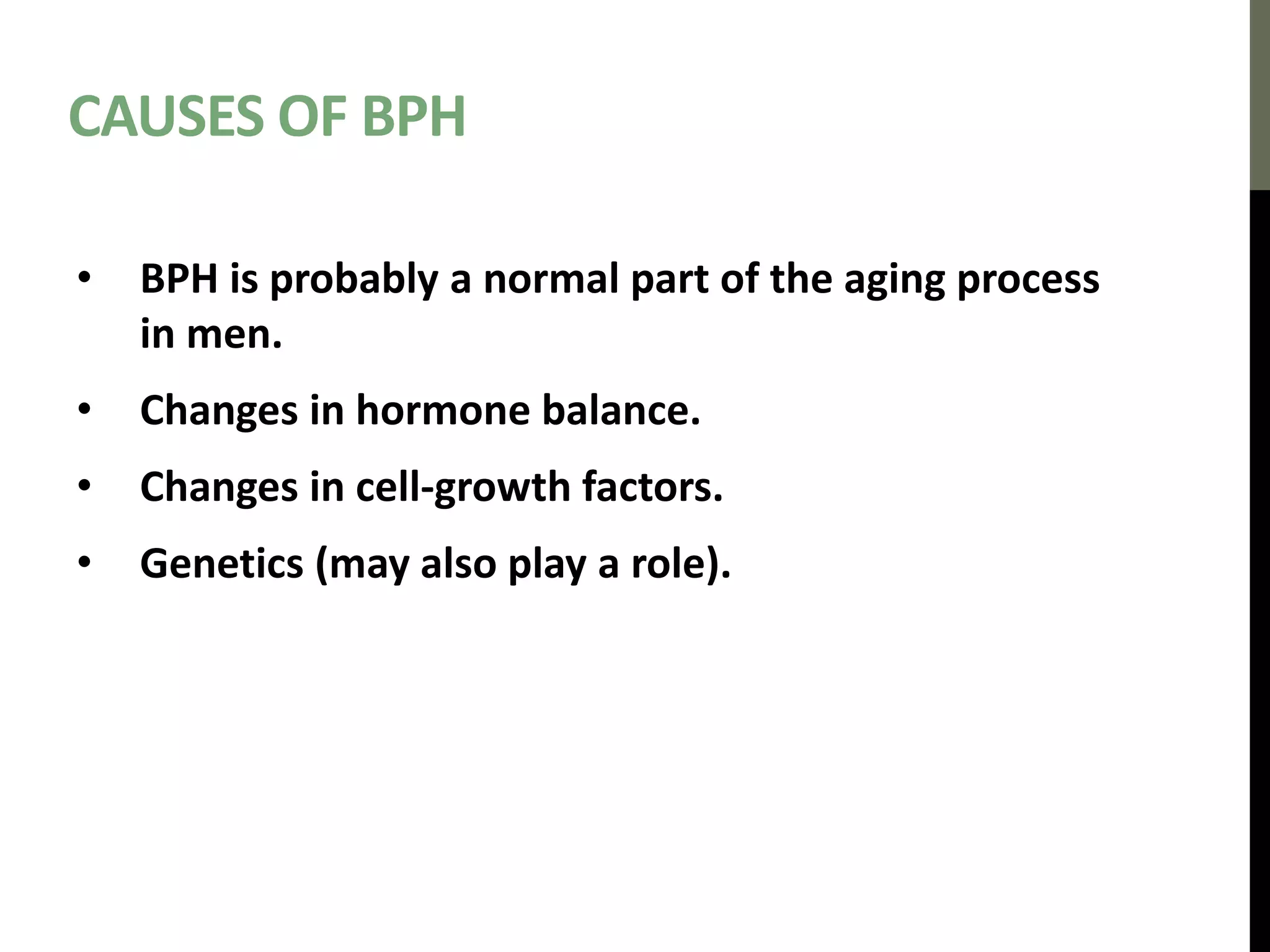 Benign prostatic hyperplasia - symptomes and treatment | PPTX