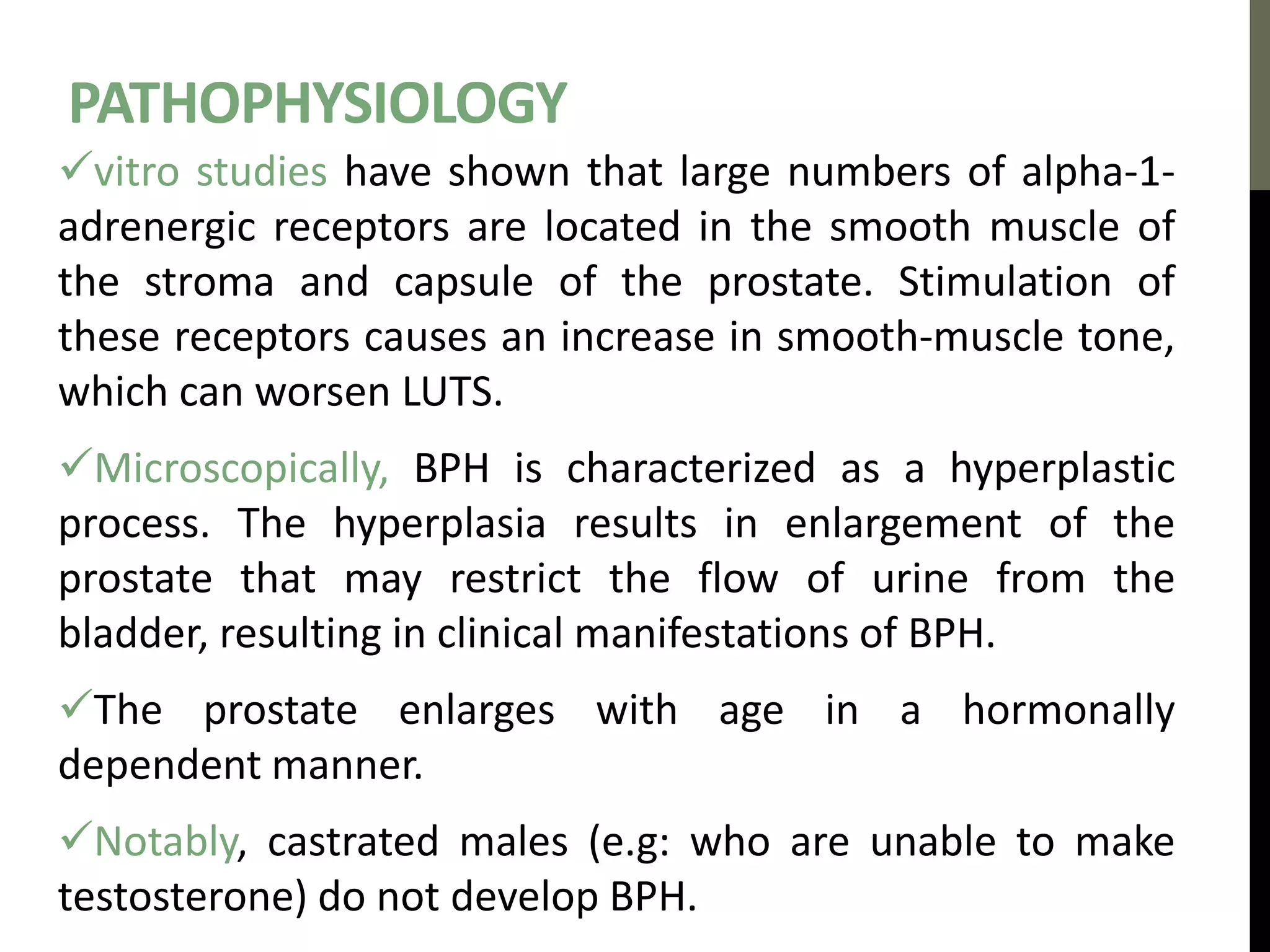 Benign prostatic hyperplasia - symptomes and treatment | PPTX