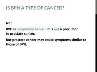 Benign prostatic hyperplasia - symptomes and treatment | PPTX