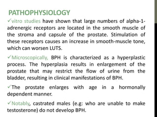 Benign prostatic hyperplasia - symptomes and treatment | PPTX