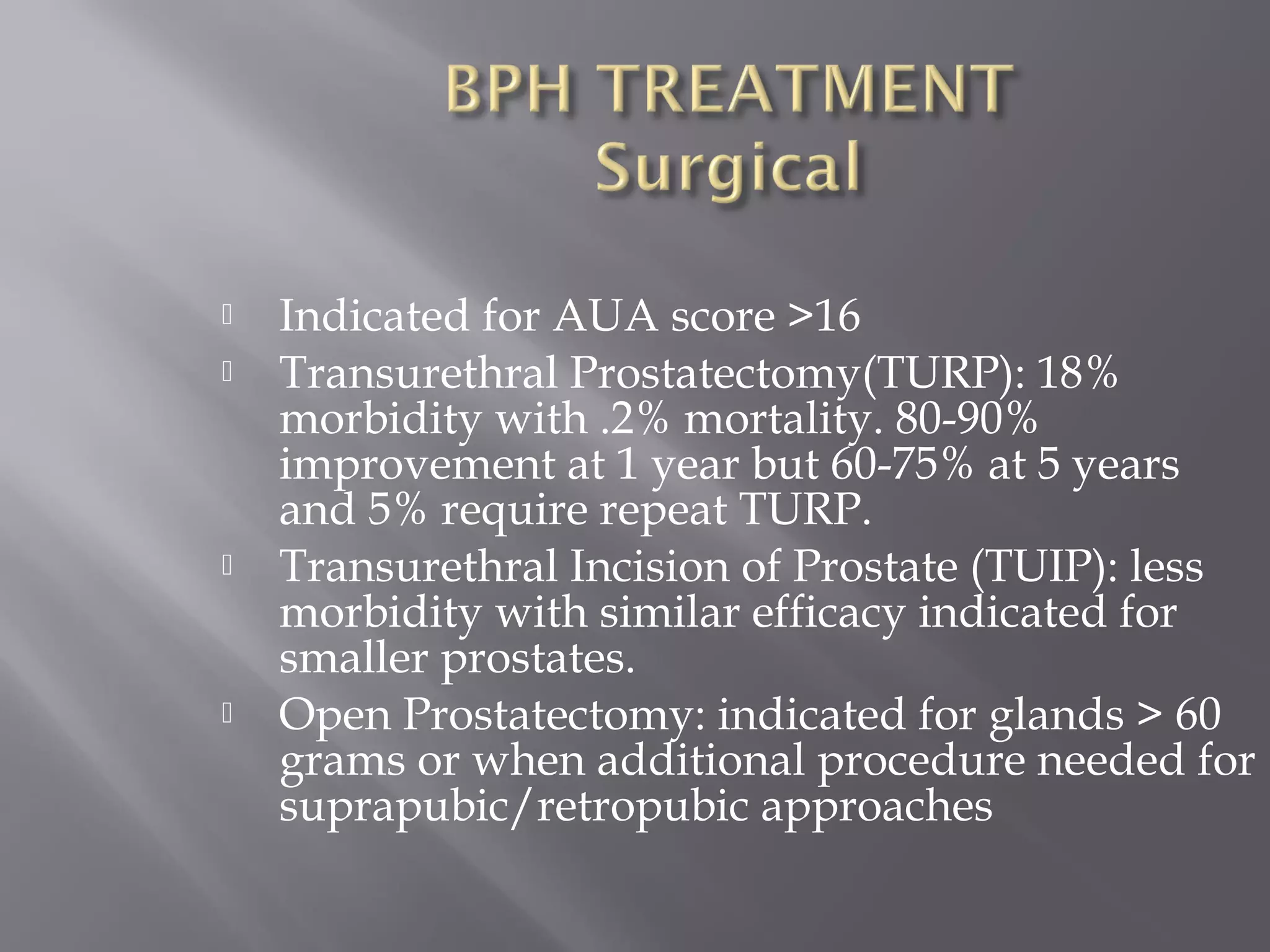 Benign prostatic hyperplasia | PPT