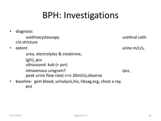 BENIGN PROSTATIC HYPERPLASIA for MBBS 600L Students | PPTX | Endocrine ...