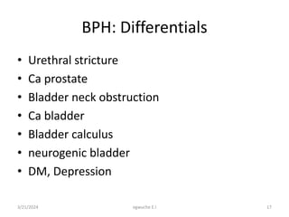 BENIGN PROSTATIC HYPERPLASIA for MBBS 600L Students | PPTX | Endocrine ...