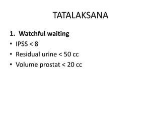 Benign prostatic hyperplasia (bph) | PPTX