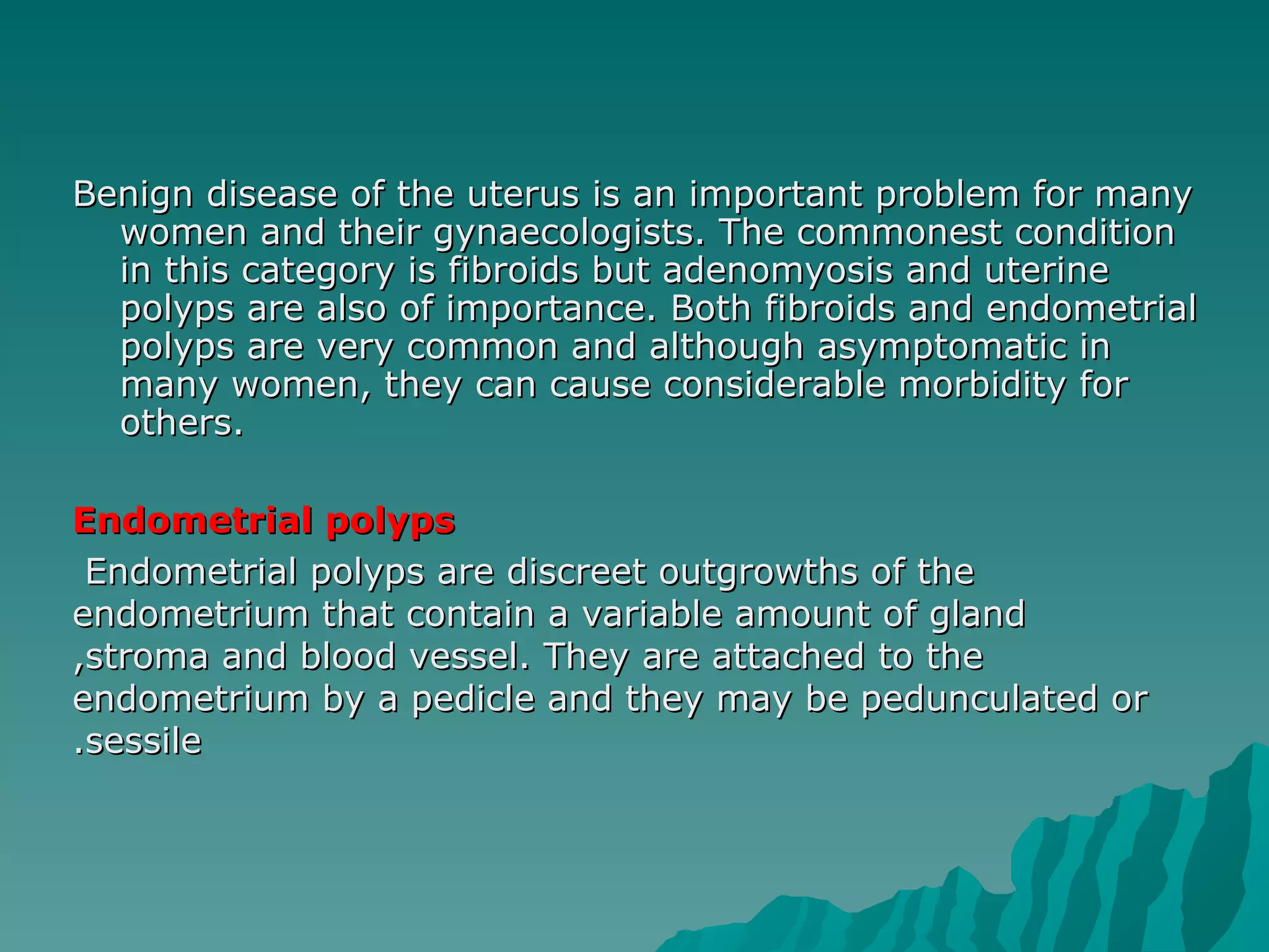 gynaecology.Benign tumor of the uterus.(dr.sundus) | PPT
