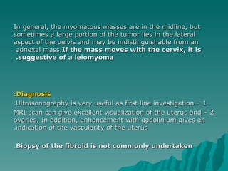 gynaecology.Benign tumor of the uterus.(dr.sundus) | PPT