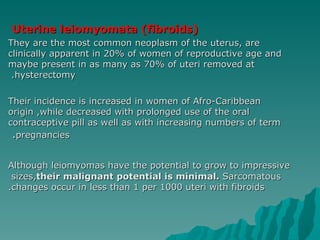 gynaecology.Benign tumor of the uterus.(dr.sundus) | PPT