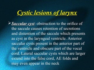 Benign tumours of larynx | PPT