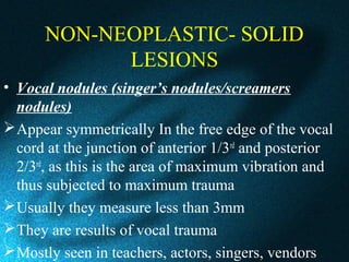 Benign tumours of larynx | PPT
