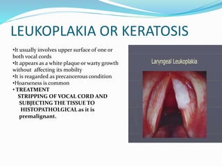 Benign tumours of larynx | PPTX
