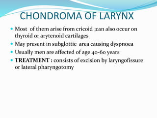 Benign tumours of larynx | PPTX | Ear, Nose and Throat Conditions ...