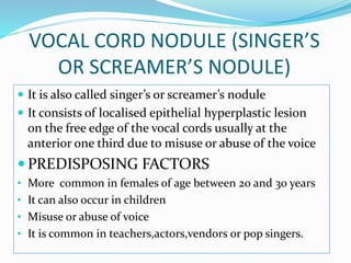 Benign tumours of larynx | PPTX | Ear, Nose and Throat Conditions ...