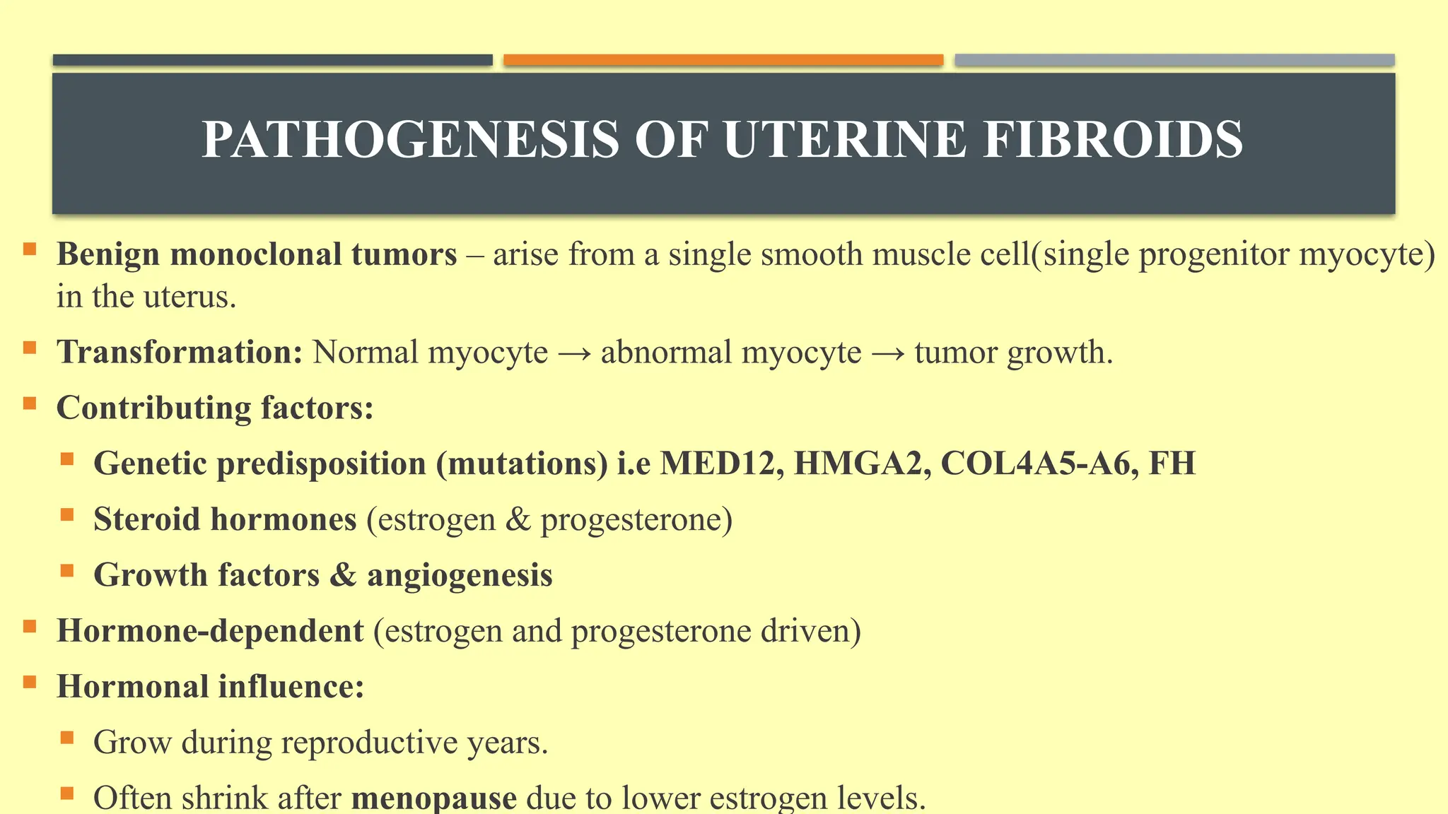 BENIGN UTERINE TUMORS pptx causes, risk factors and mgt | PPTX