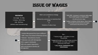 NIKE : INTERNATIONAL LABOR PRACTICES | PDF
